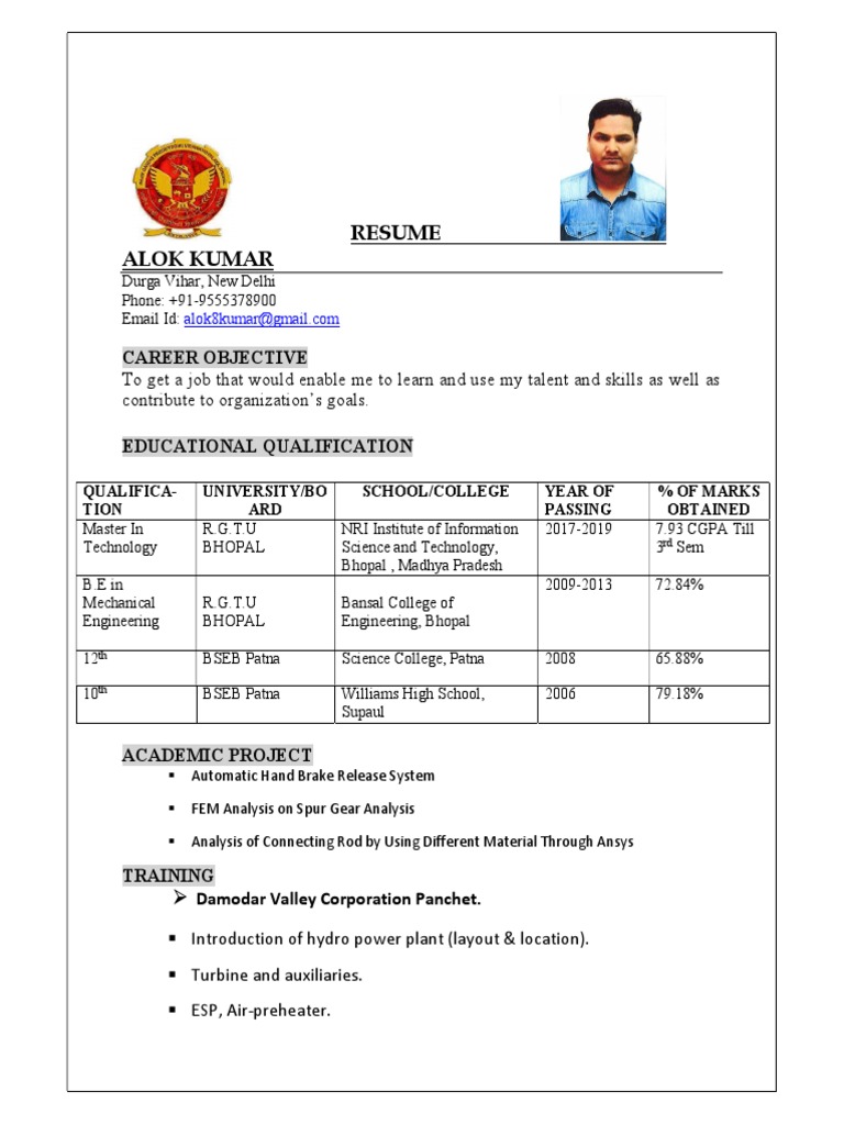 Alok Resume PDF | PDF | Science | Science And Technology