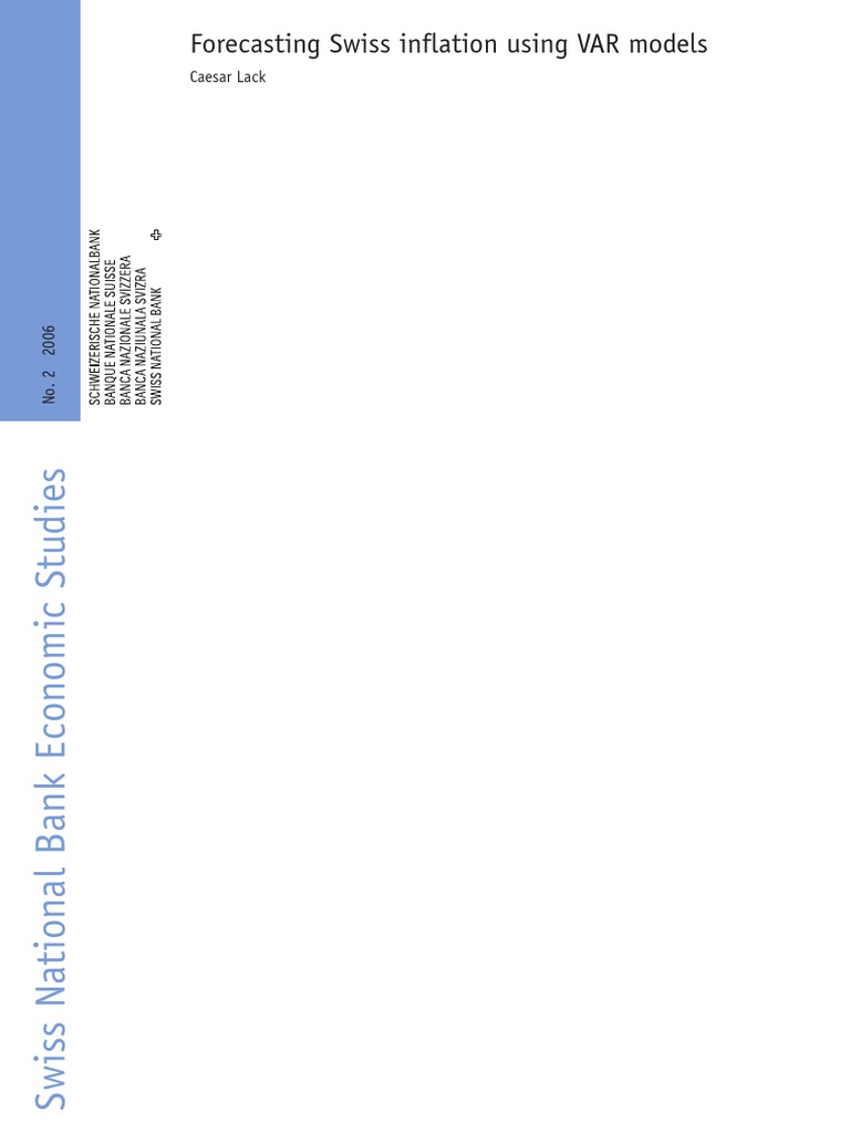 Foregast Swiss Inflation by Using VAR Models | PDF | Forecasting | Money Supply