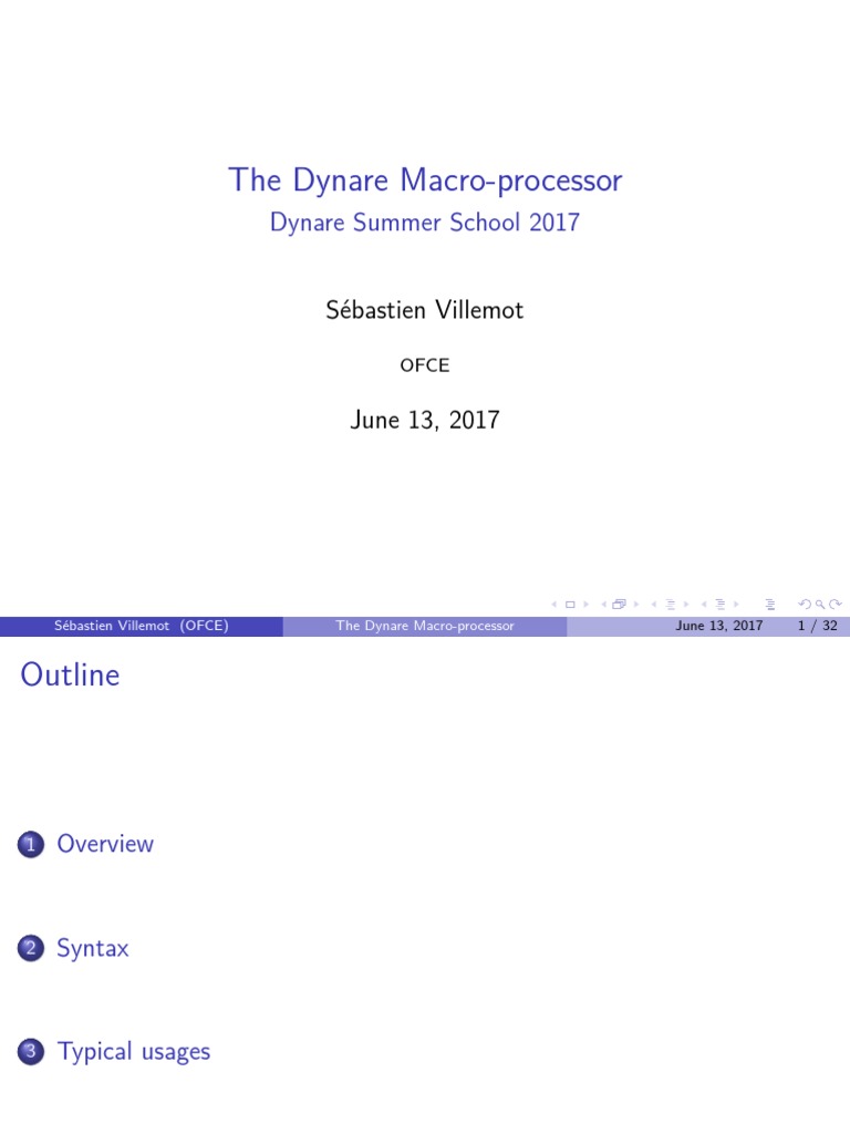 The Dynare Macro-Processor | PDF | Array Data Type | Matlab