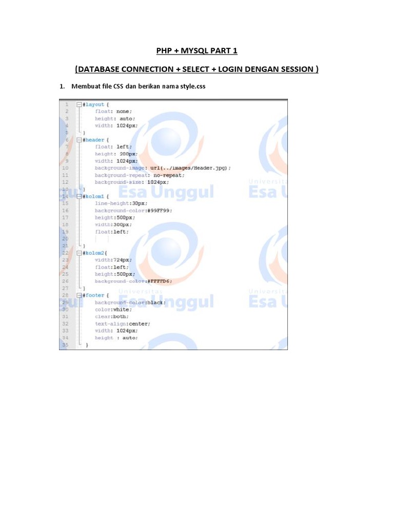 Membuat Koneksi PHP Dengan Database Mysql PDF | PDF