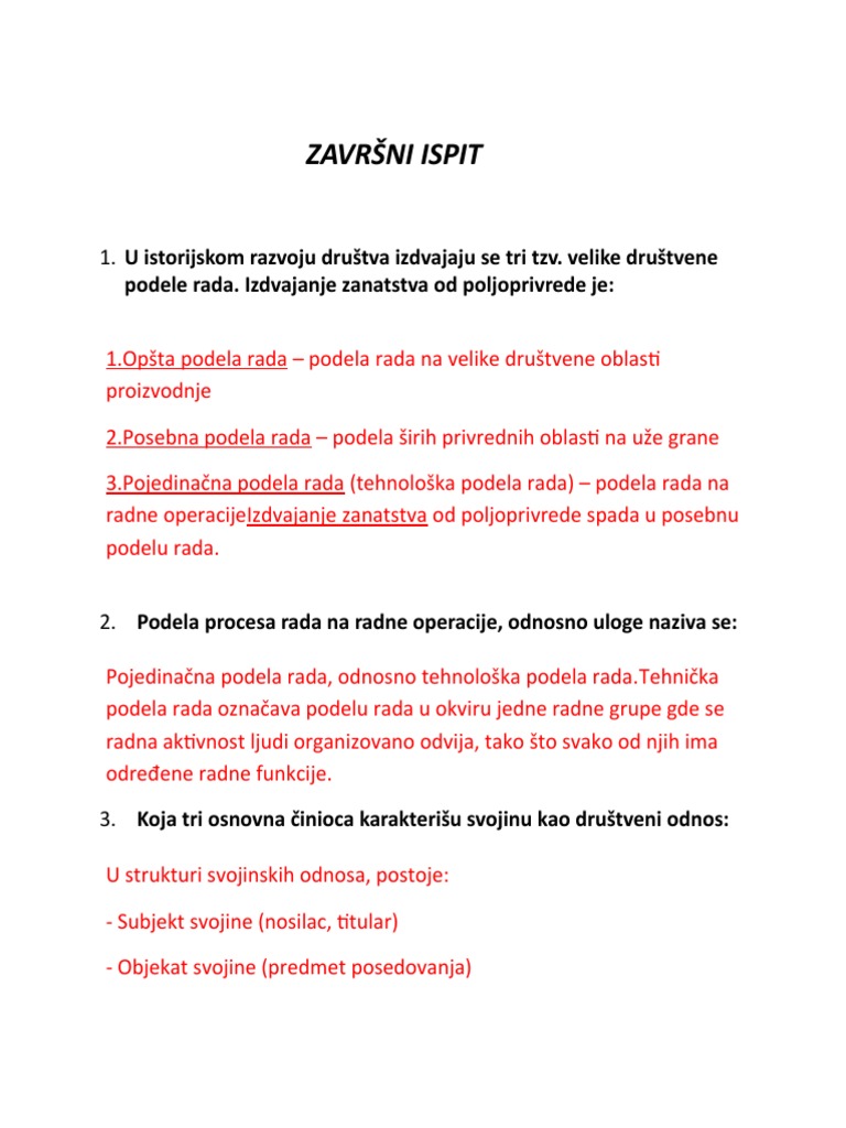 SINERGIJA - Sociologija - Zavrsni Ispit | PDF