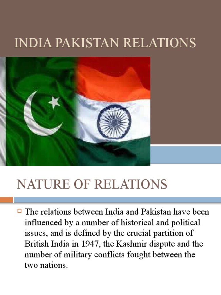 India Pakistan Relations | PDF | India–Pakistan Relations | Pakistan