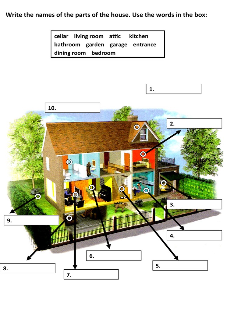 Parts of The House Fun Activities Games Picture Dictionaries - 16447 | PDF