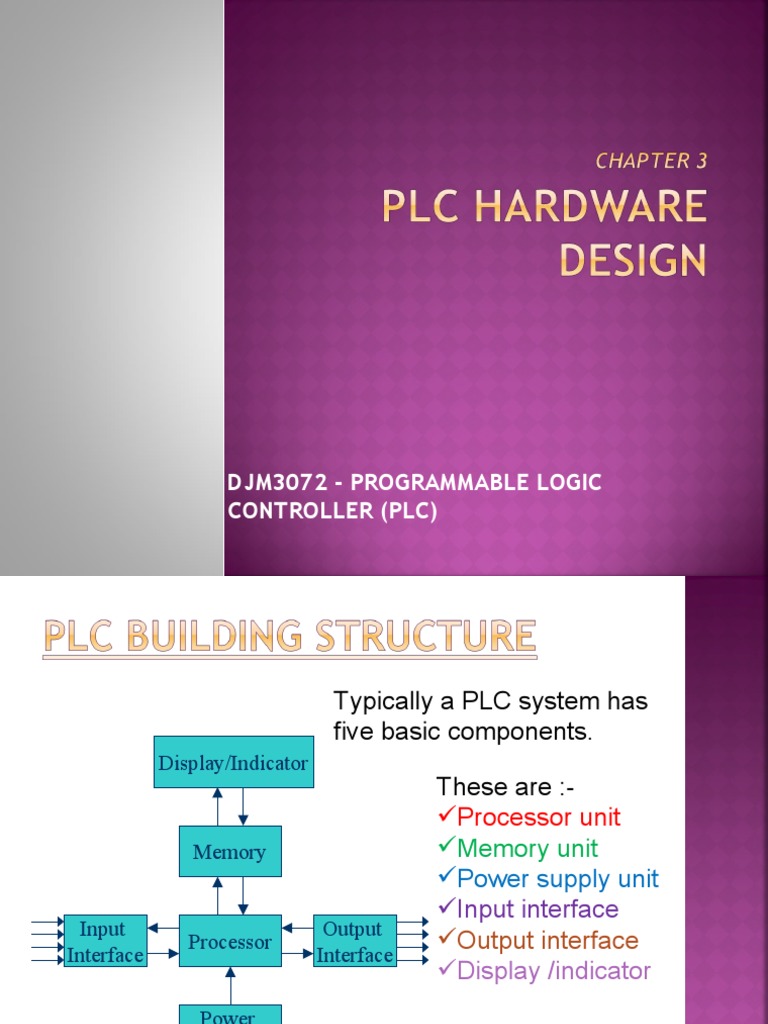 Chapter 3 - PLC Hardware Design | Download Free PDF | Programmable Logic Controller | Input/Output