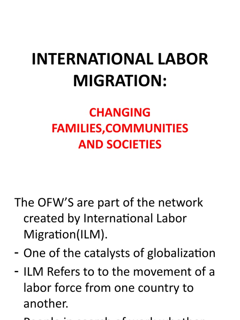 Impact of International Labor Migration | PDF