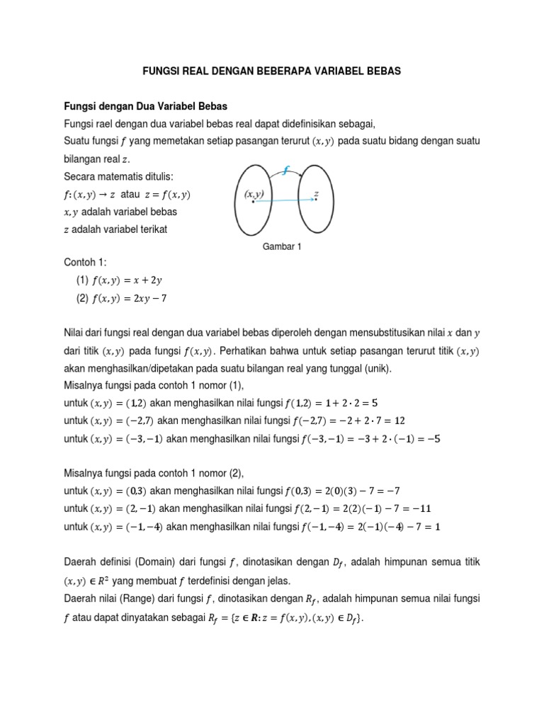 Fungsi Dua Variabel Bebas dalam Kalkulus | PDF