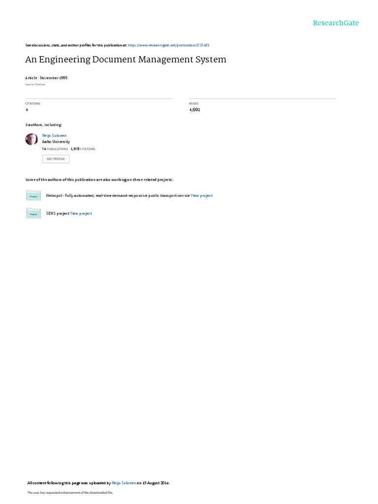 An Engineering Document Management System PDF | PDF | Databases ...