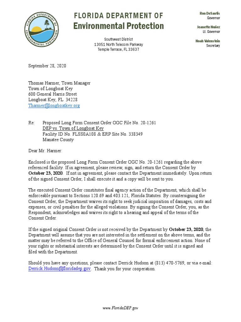 FDEP Issues Fine Against Town of Longboat Key After June's Sewage Break ...