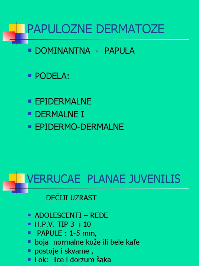 Papulozne Dermatoze | PDF