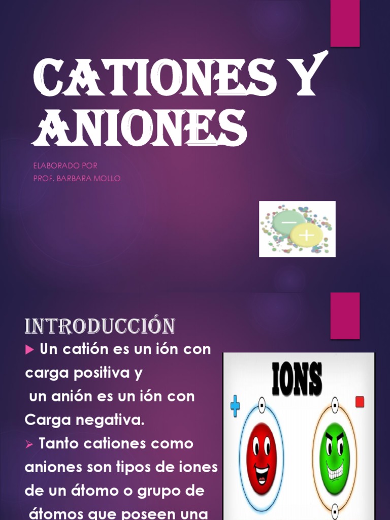 Catines y Aniones | PDF | gordo | Lípido