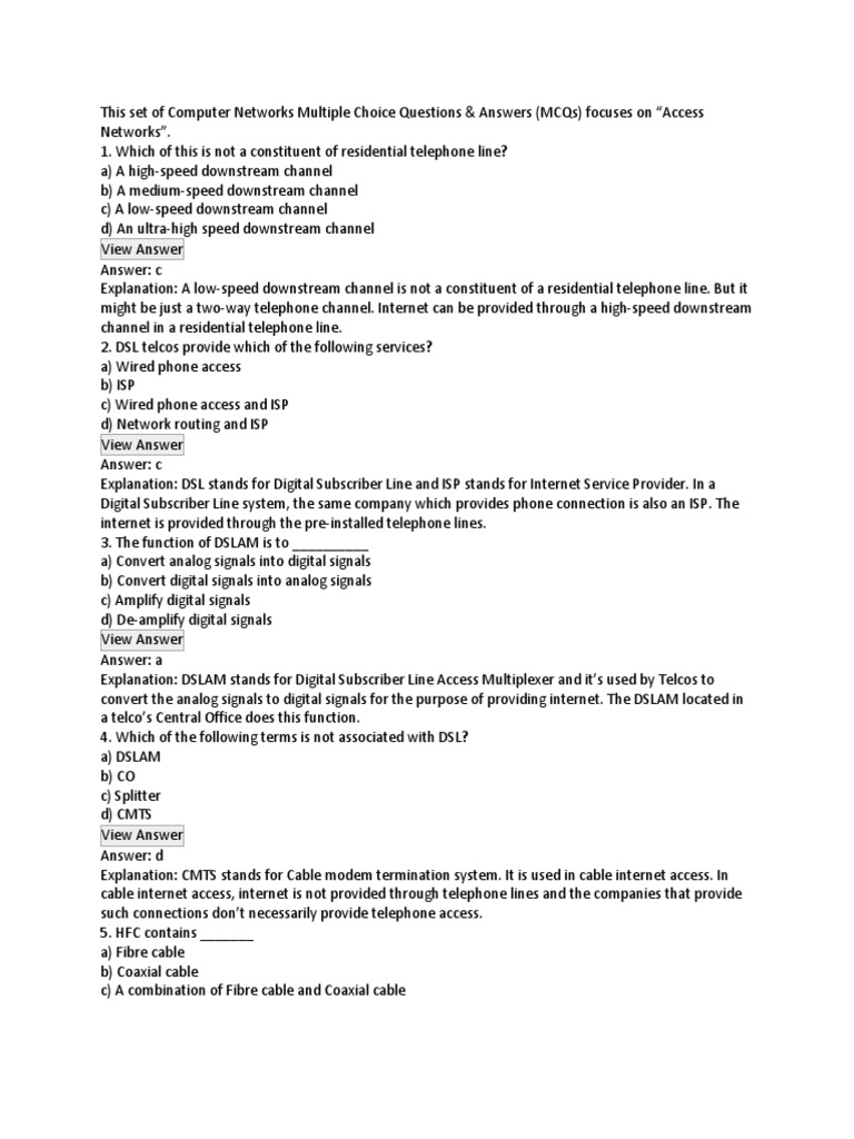 All Mcqs | PDF | Osi Model | Internet Protocol Suite