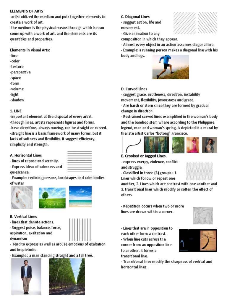 Elements of Arts C. Diagonal Lines | PDF | Color | Artistic Techniques