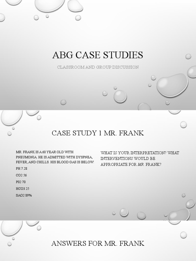 Abg Case Studies | PDF | Pneumonia | Sepsis