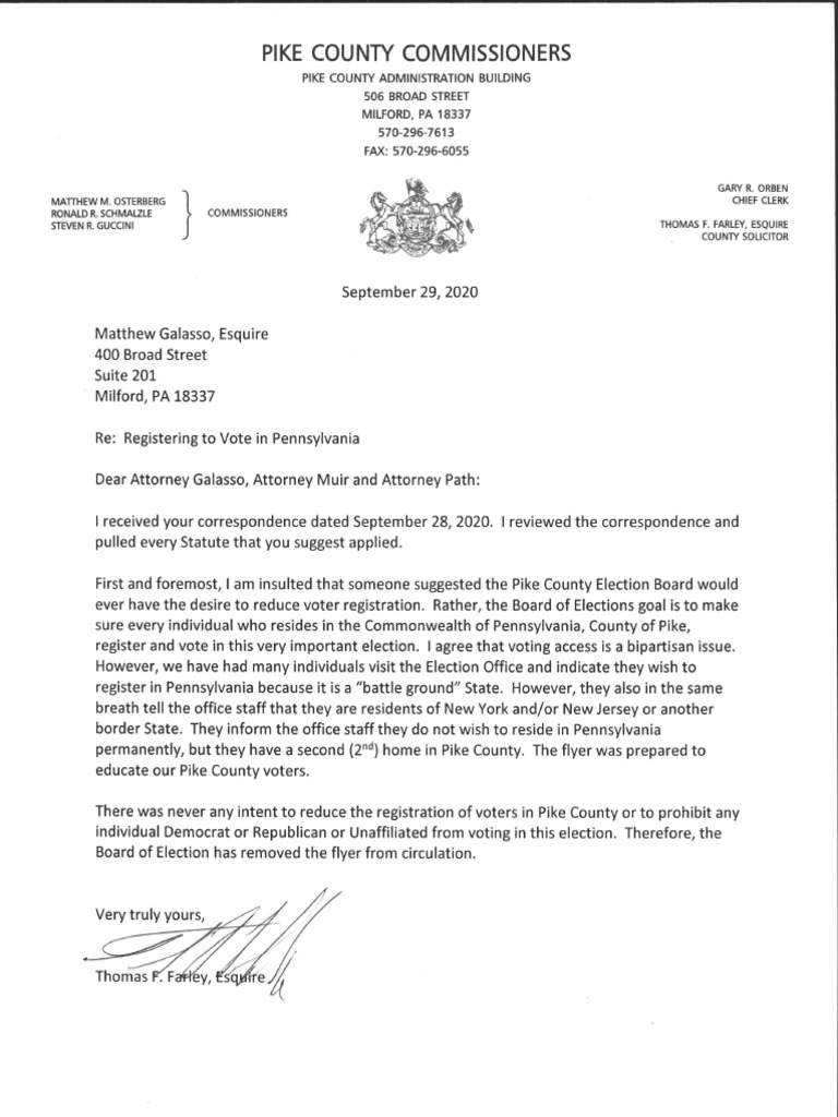 BOE Letter To Matthew Galasso | PDF | Political Events | Politics Of ...