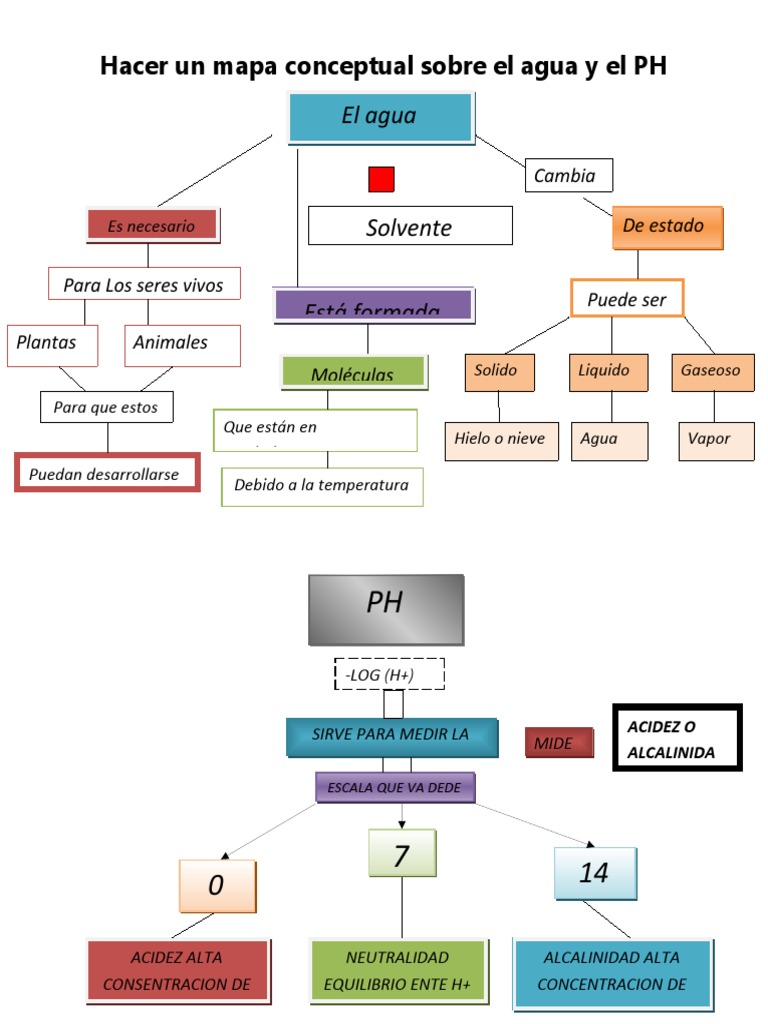 Hacer Un Mapa Conceptual Sobre El Agua y El PH | PDF
