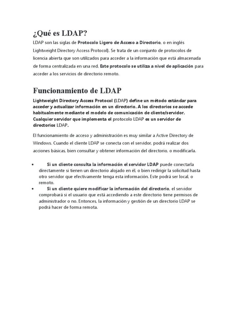 Que Es LDAP | PDF | Servidor web | Internet y web