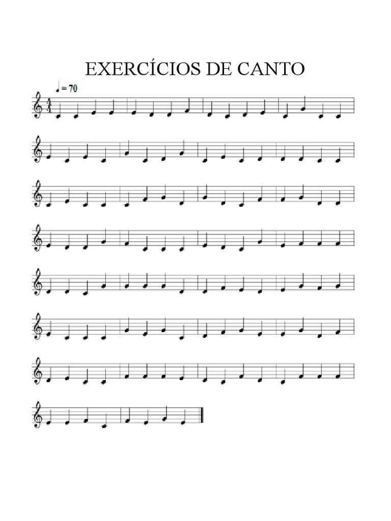 Exercícios de Canto | PDF