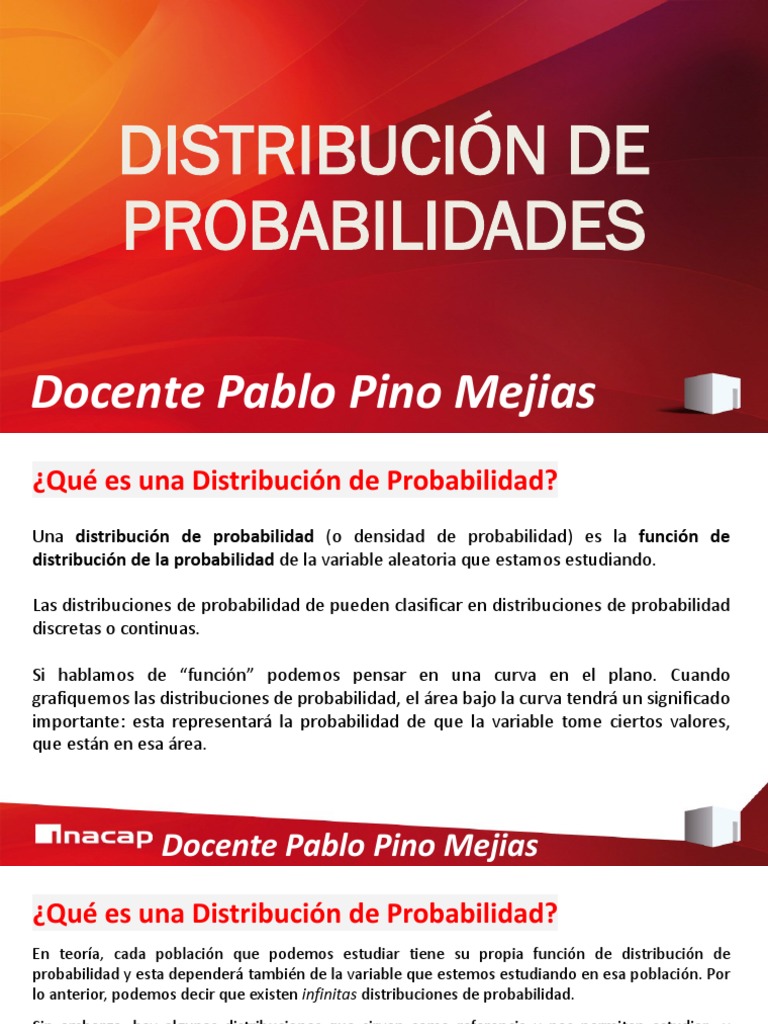 Distribución de Probabilidades | PDF | Distribución de probabilidad ...