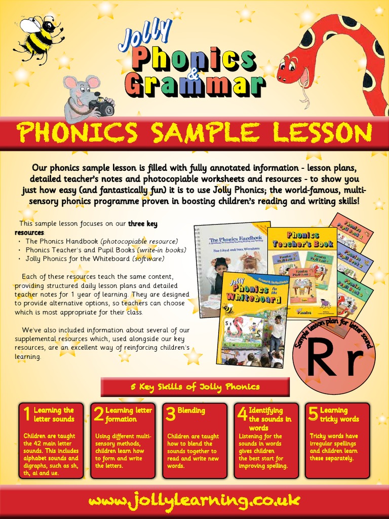 Phonics Sample Lesson Lr Pdf Pdf Phonics Lesson Plan
