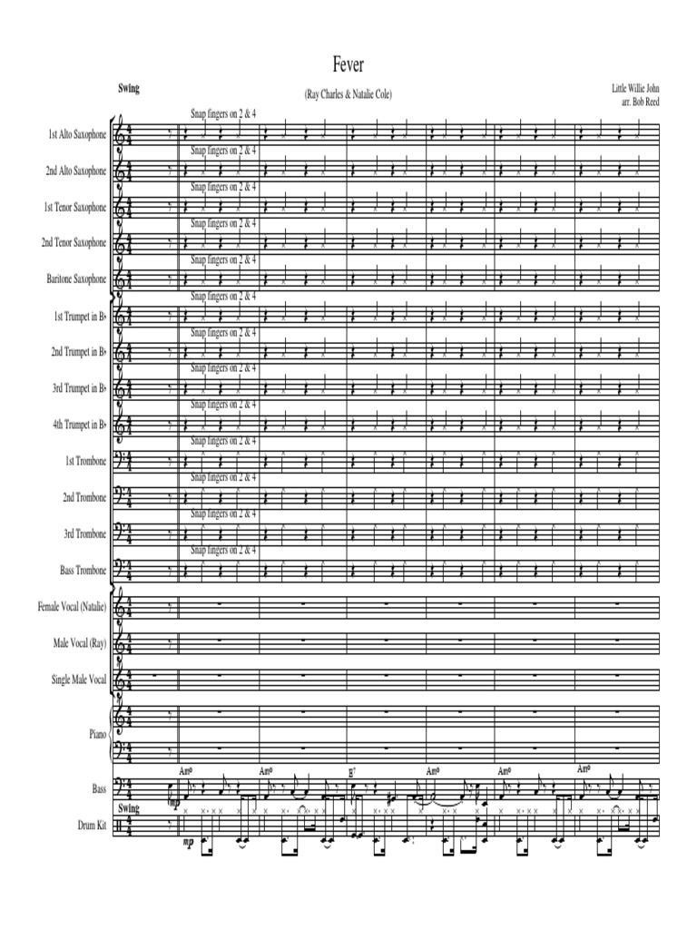 Ray Charles & Natalie Cole: Fever | PDF | Tenor Saxophone | Saxophone