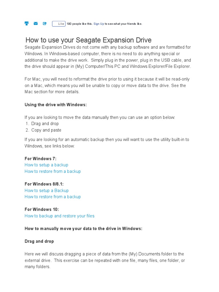 Seagate Guide | Download Free PDF | Backup | Computer File
