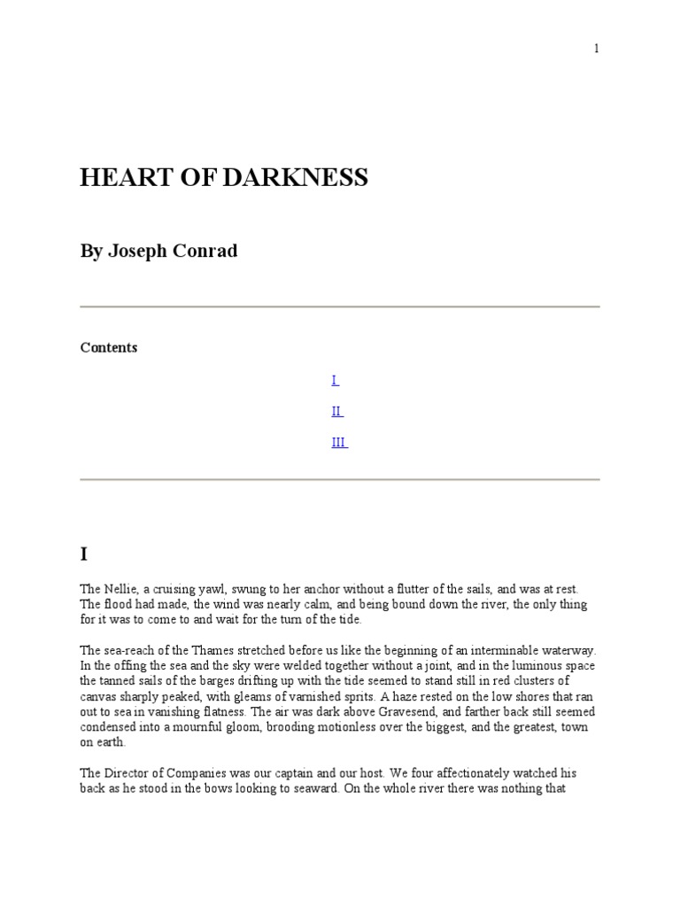 Heart of Darkness: by Joseph Conrad | PDF | Nature