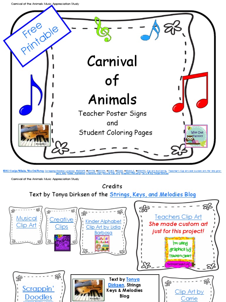 Free Carnival of The Animals PDF | PDF | The Carnival Of The Animals ...