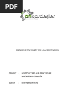 Method Statement Ducting | PDF | Duct (Flow) | Manufactured Goods