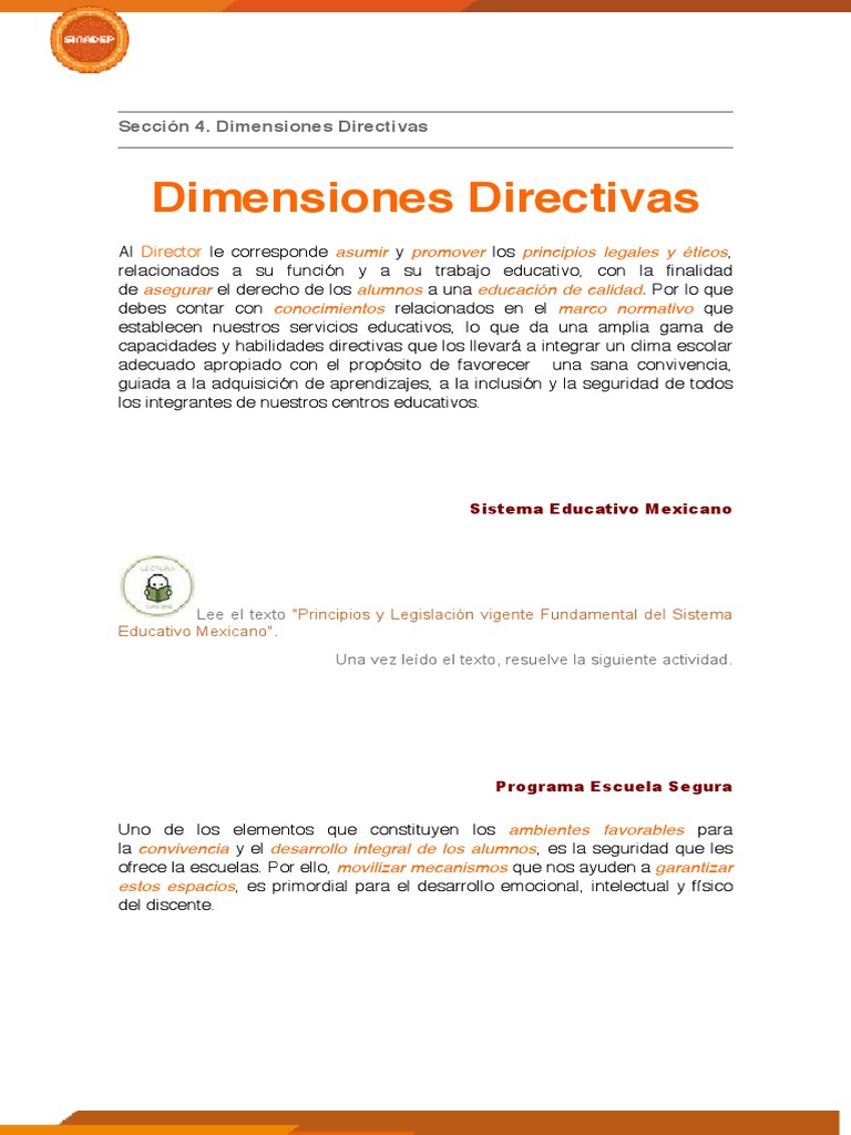 Seccion 4 Dimensiones Directivas 58c7257474b7e | PDF
