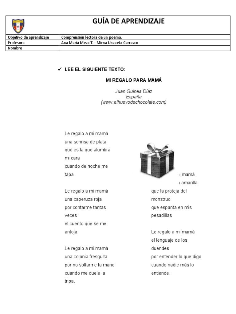 Comprension Lectora de Un Poema | PDF | Poesía