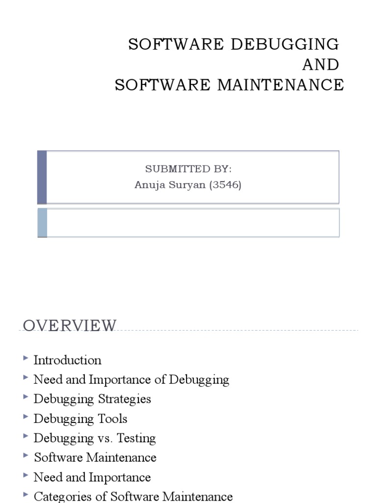 Software Debugging and Maintenance | PDF | Debugging | Software Bug