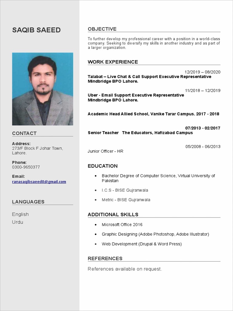 Saqib-Saeed CV | PDF