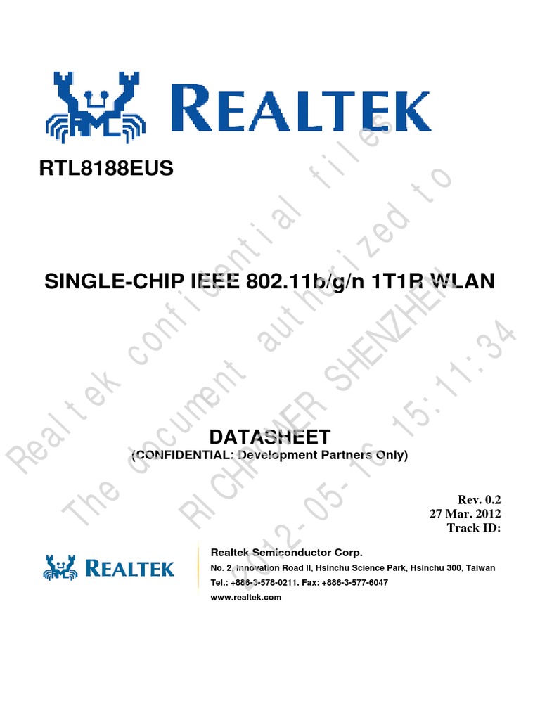 Datasheet RTL8188 | PDF | Ieee 802.11 | Orthogonal Frequency Division ...