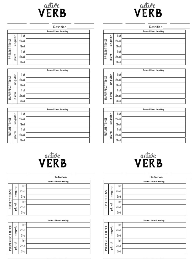 Verb Conjugation Chart | PDF | Perfect (Grammar) | Grammatical Tense