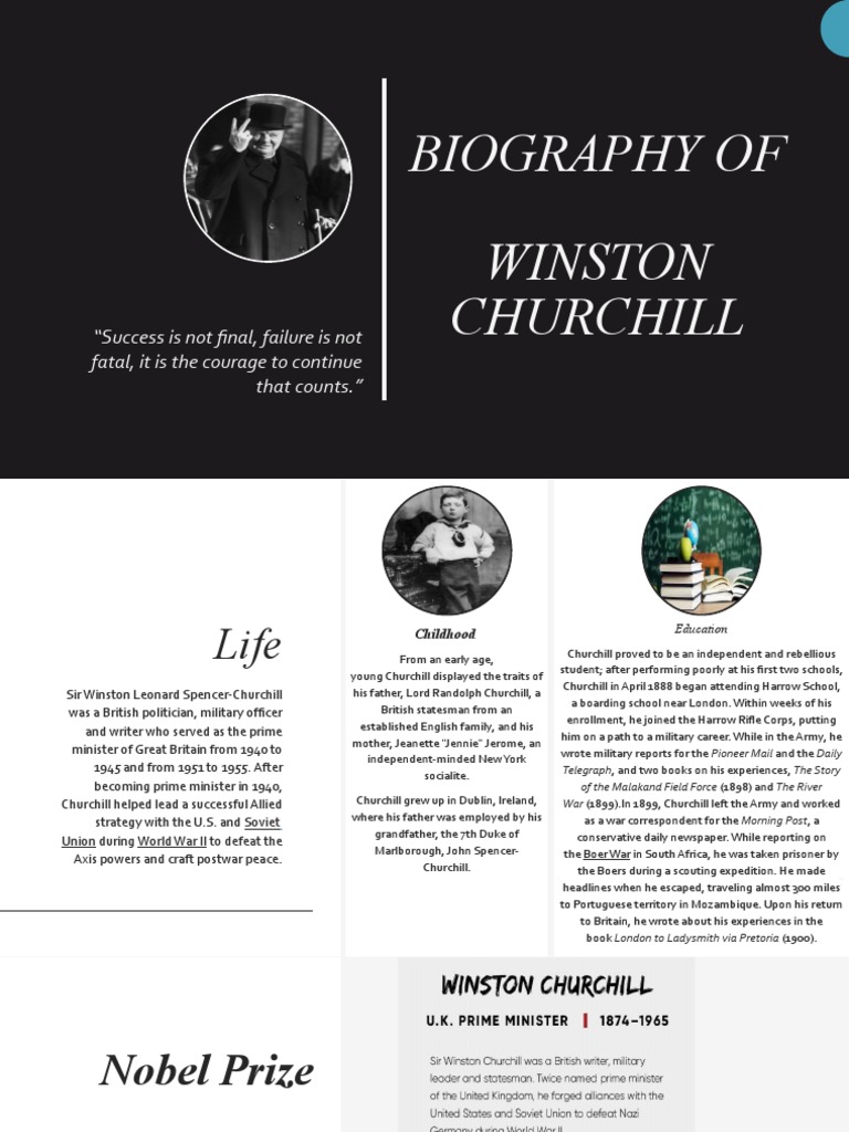 Biography of Winston Churchill: "Success Is Not Final, Failure Is Not ...