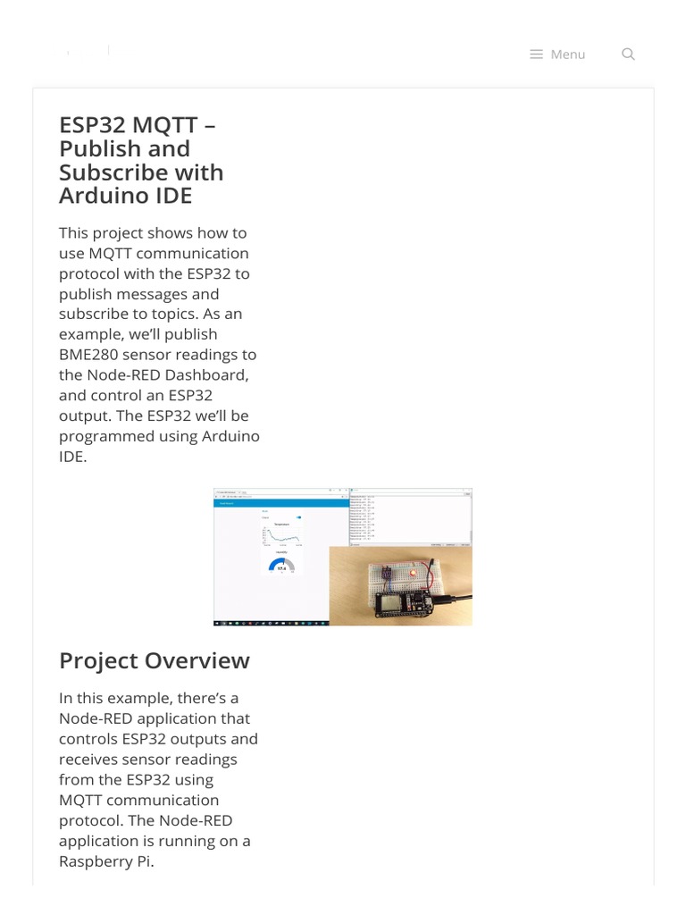 ESP32 - MQTT - Random Nerds Tutorials | PDF | Arduino | Digital Technology