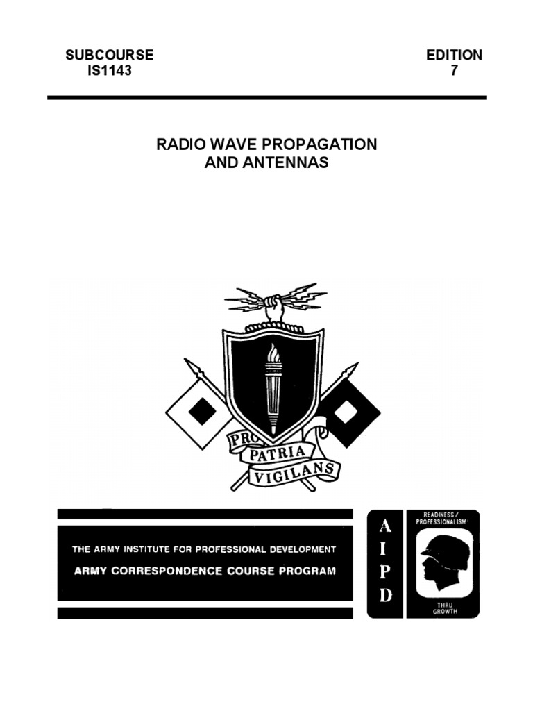 US Army Radio Wave Propagation and Antennas | PDF | Ionosphere ...