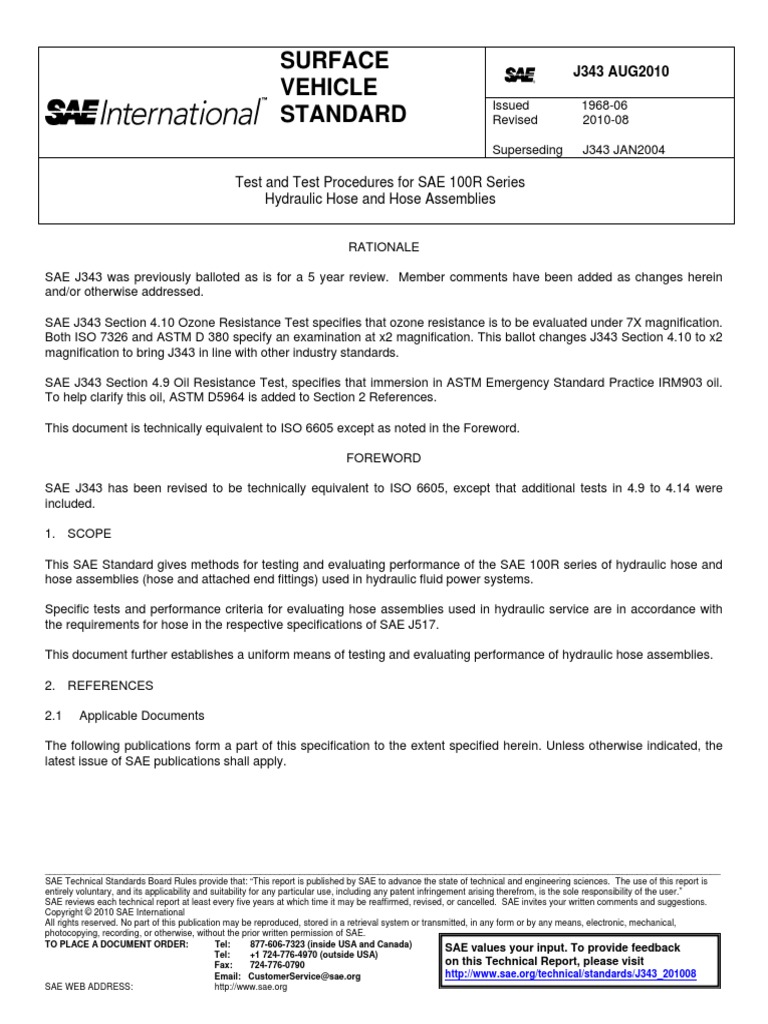 Sae J343-2010 PDF | PDF | Pressure | Electrical Connector