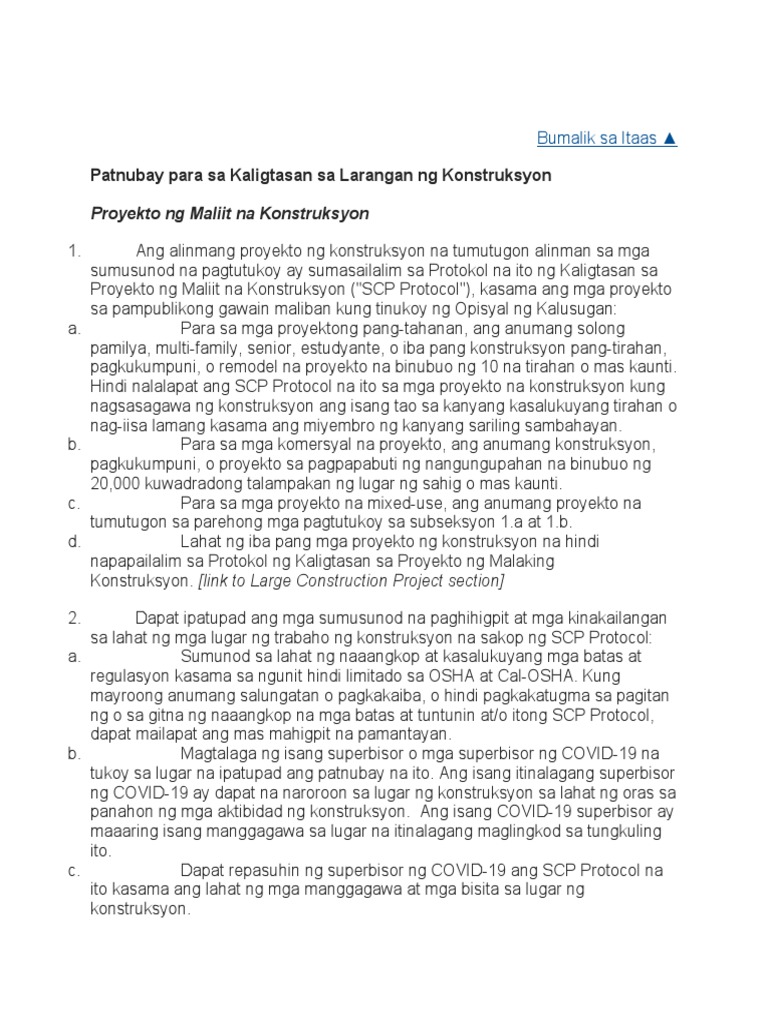 Patnubay para Sa Kaligtasan Sa Larangan NG Konstruksyon - 8 | PDF