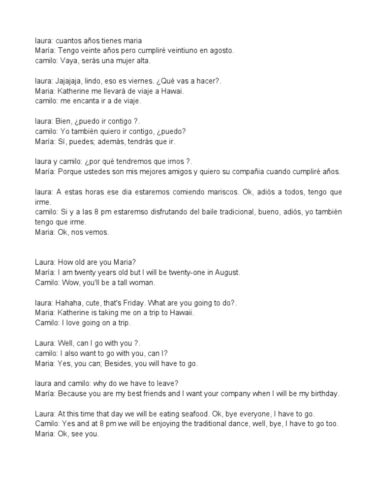 Conversación Con Futuro Continuo | PDF