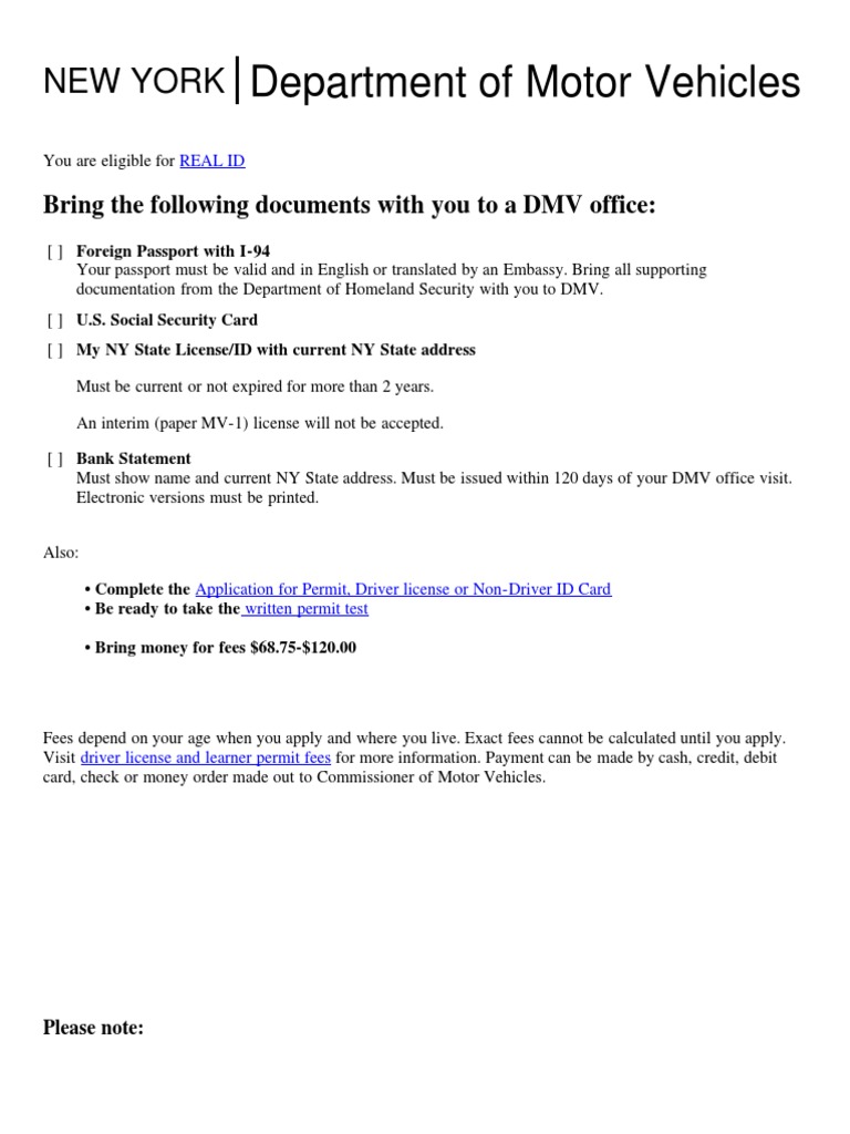 DMV ProofWizard Checklist PDF | PDF