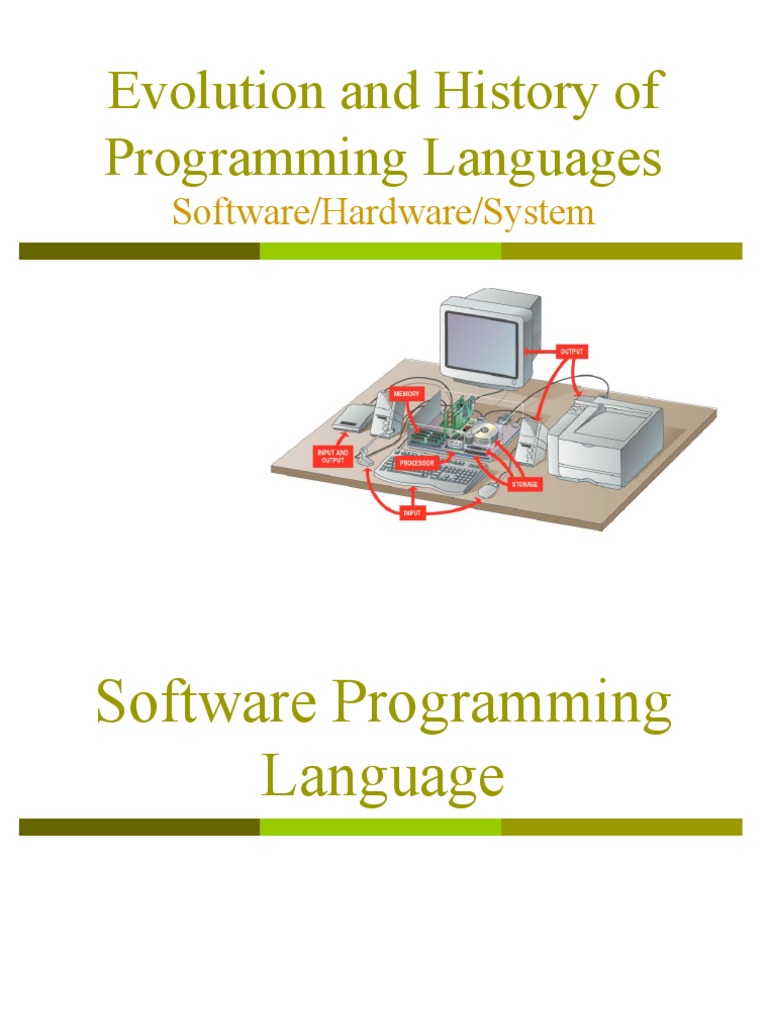 Evolution and History of Programming Languages: Software/Hardware ...