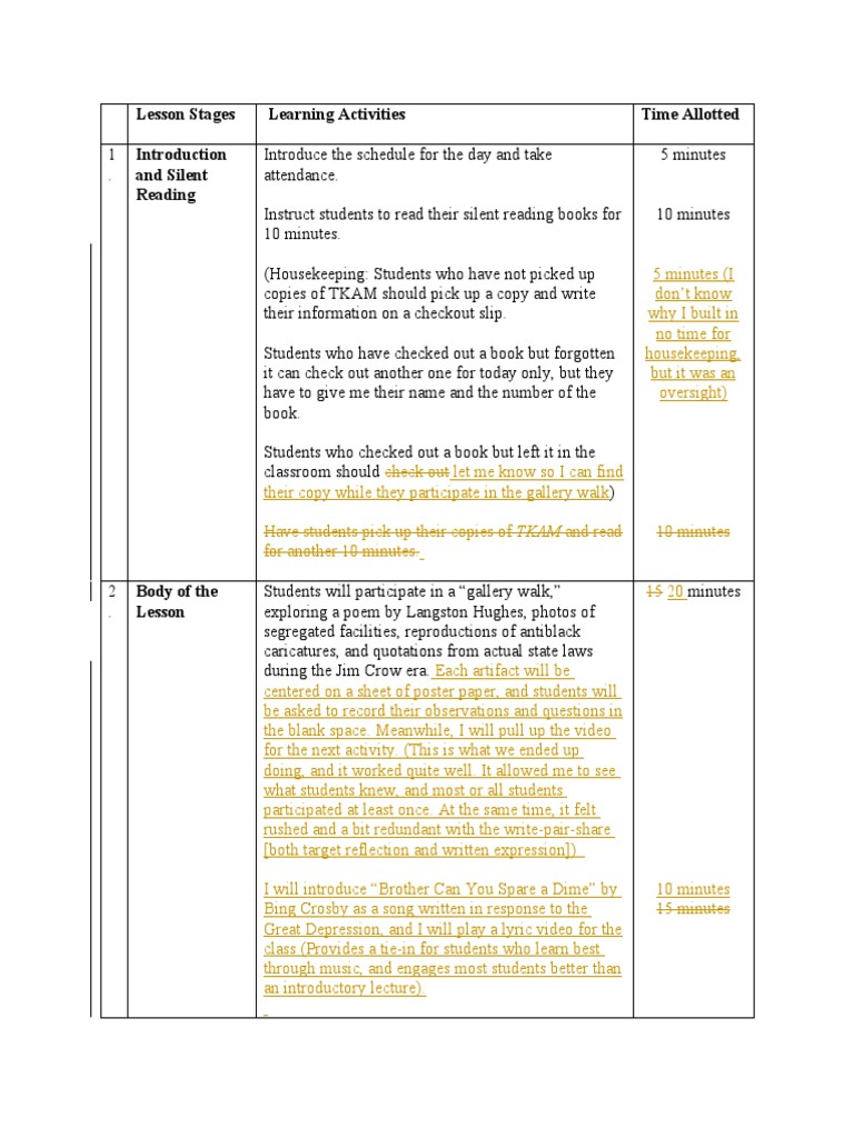 Lesson Plan: TKAM and Historical Context | PDF | Books