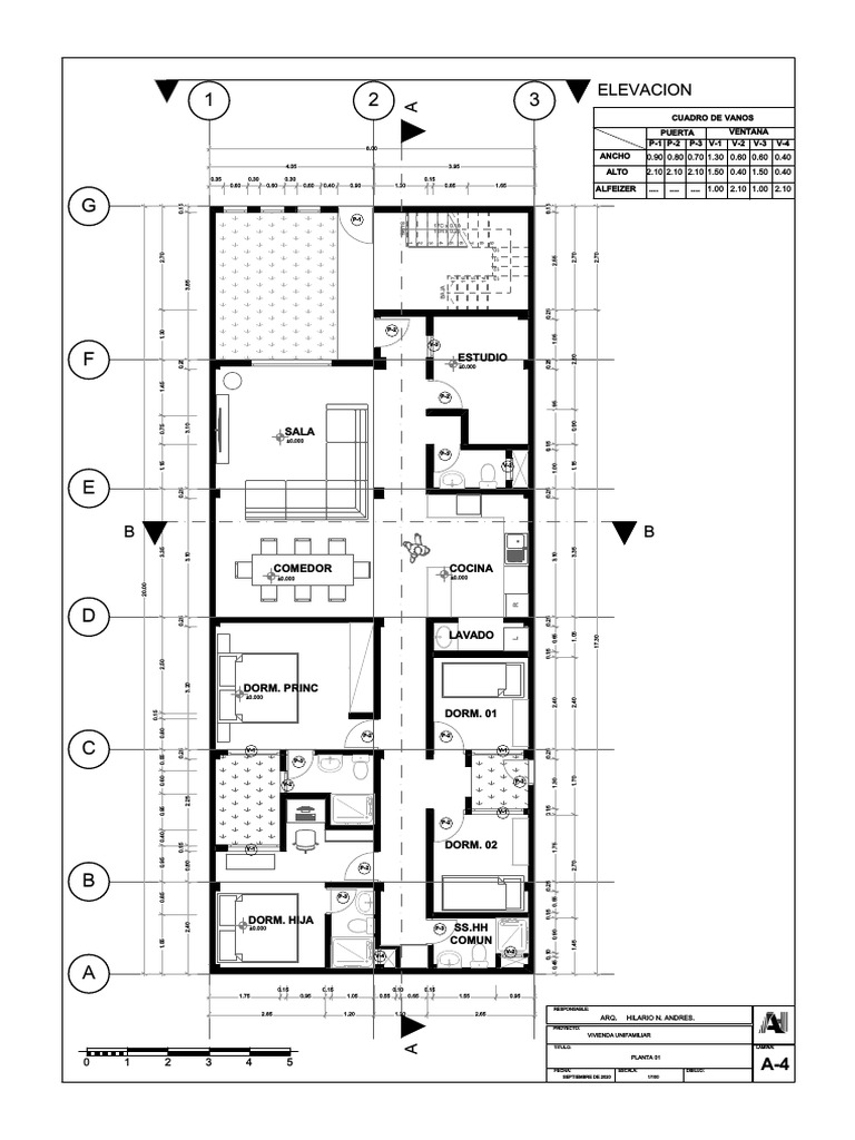 Plano Vivienda 8 X 20 | PDF