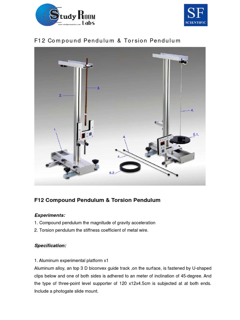 F12 Compound Pendulum PDF | PDF