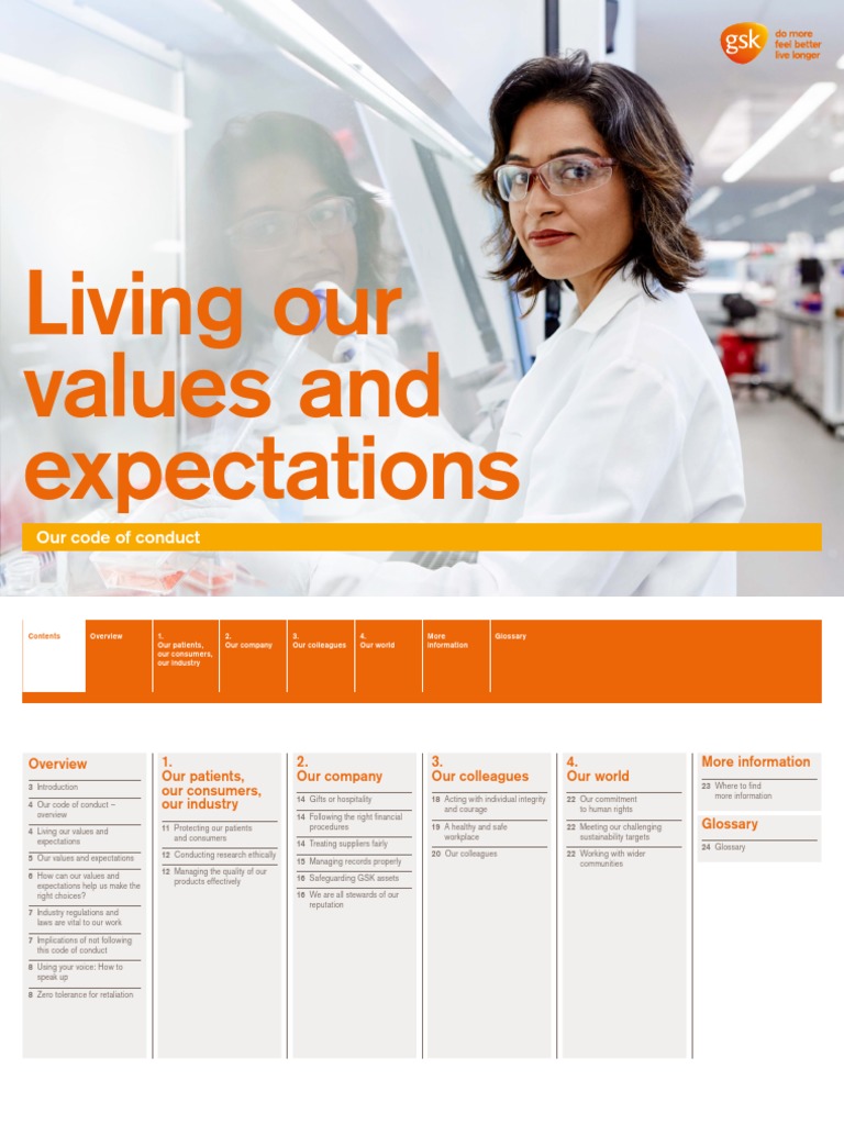 English Code of Conduct GSK | PDF | Clinical Trial | Value (Ethics)