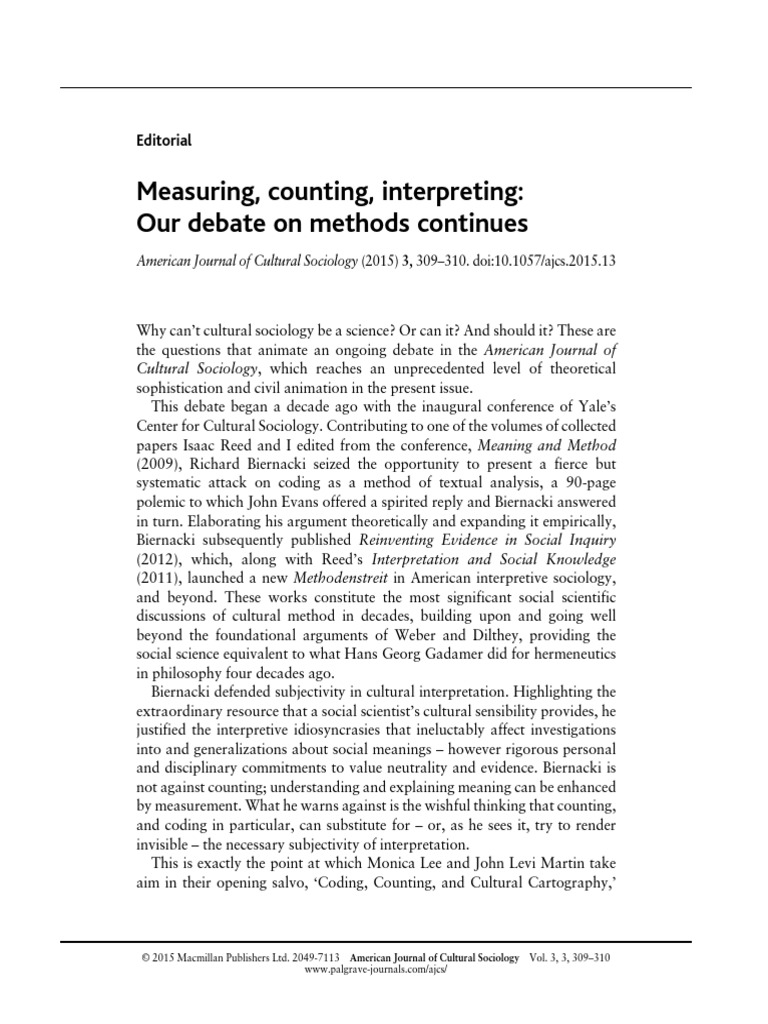 2015 - Measuring (Methods) | PDF | Sociology | Social Science
