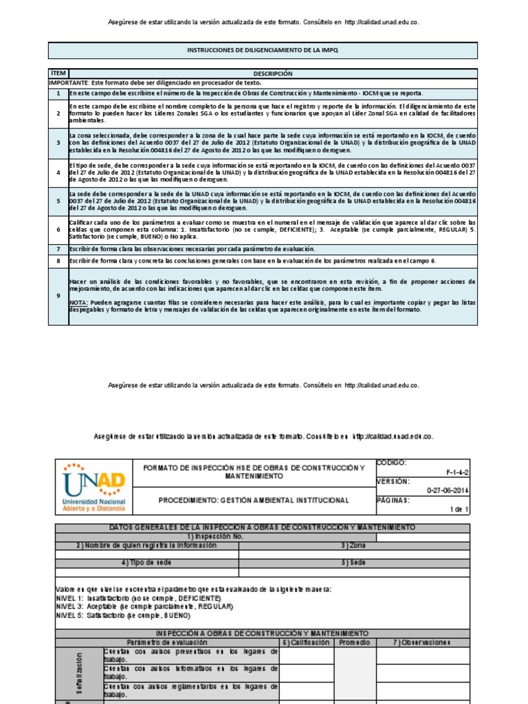 Instrucciones de Diligenciamiento de La Impq | PDF | Business