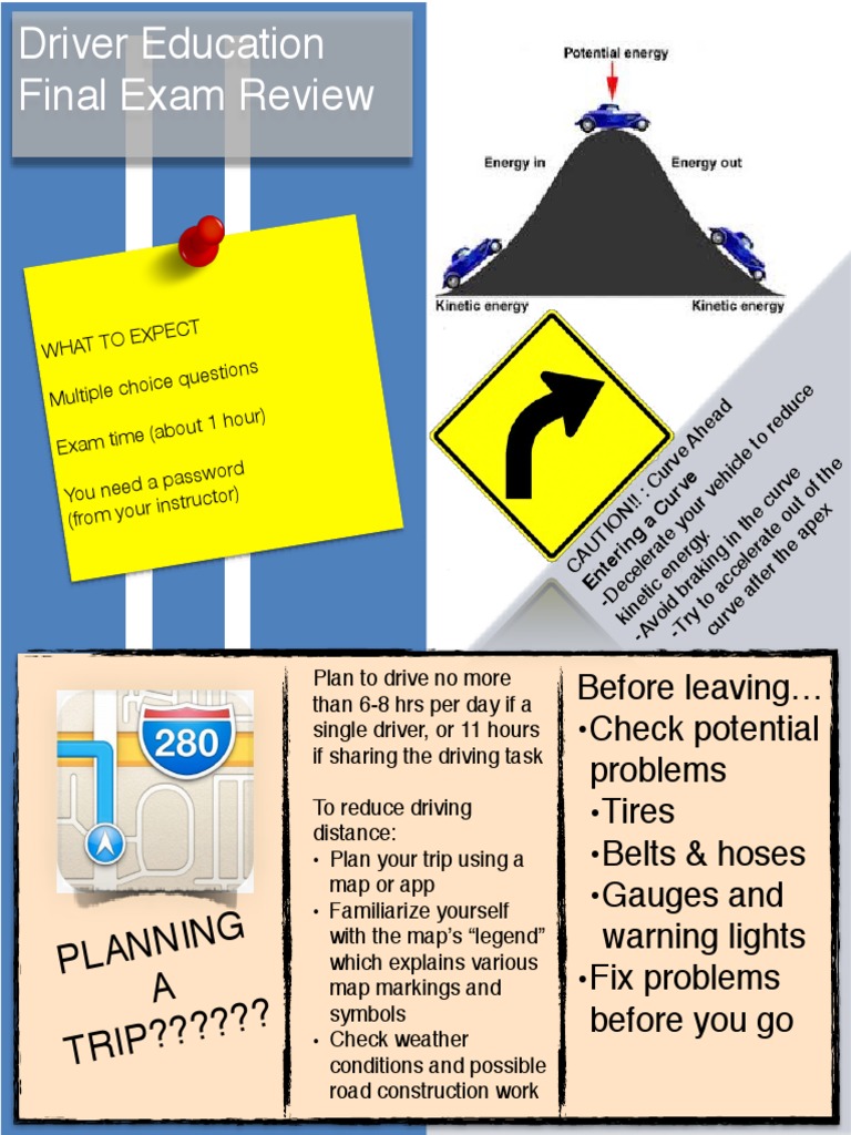 Driver Education Final Exam Review PDF | PDF | Traffic | Traffic Collision
