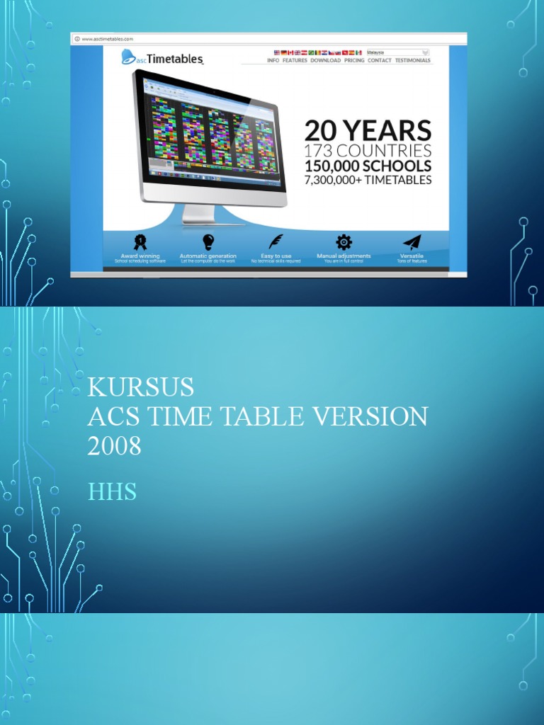 Kursus ACS TIMETABLE | PDF